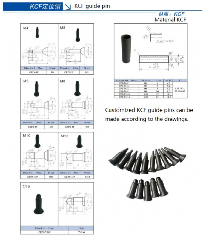 Brazing Jigs KCF Guide Bush For Projection Welding , Long Life Service Time