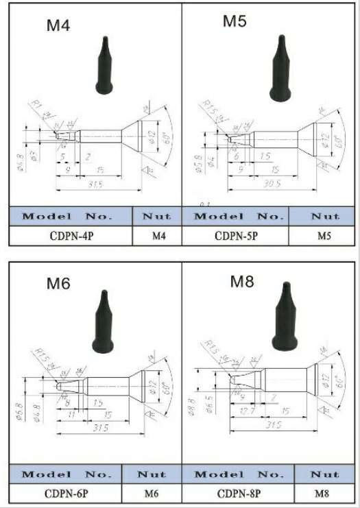 Custom KCF Alumina Zirconia Silicon Nitride Ceramic Locating Pin For Nut Welding