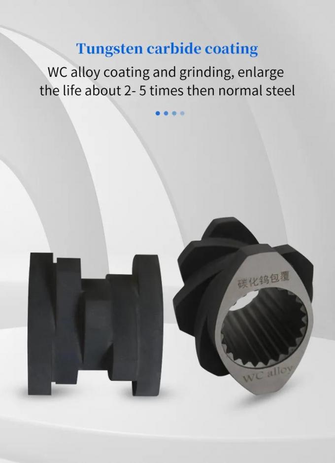 Full Intermeshing Bimetallic Screw And Barrel Hdpe Extruder Spare Parts