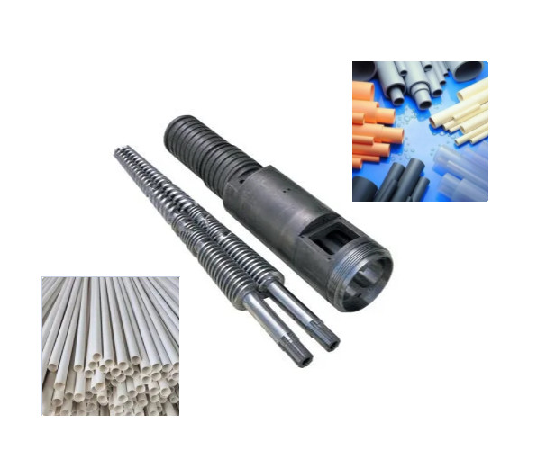 Conical Twin Screw Barrel For PVC Pipeline Extruder 80/156 65/132 55/ ...
