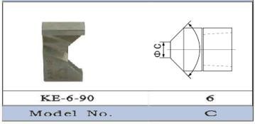 Pneumatic Tip Dresser Cutter Blade KE-6-90 Sliver / Yellow Surface For ...