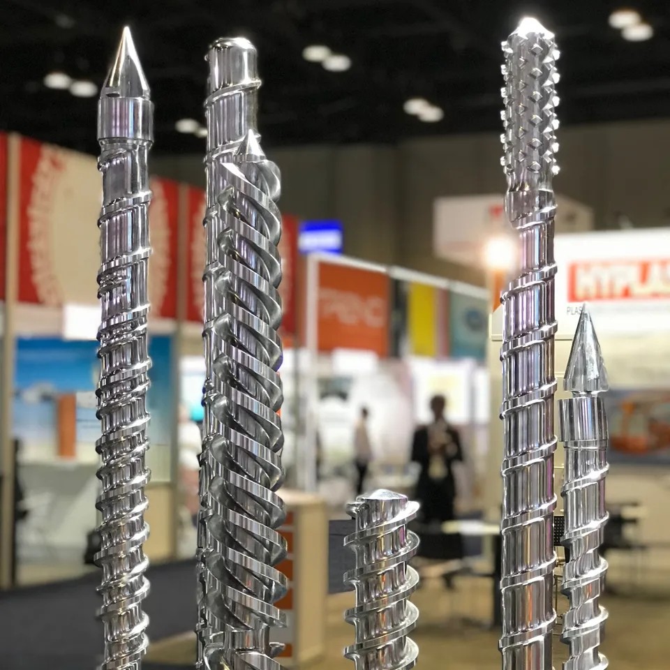 Plastic Extrusion PE PS PC ABS PET PP PVC Conical Twin Screw Barrel ...