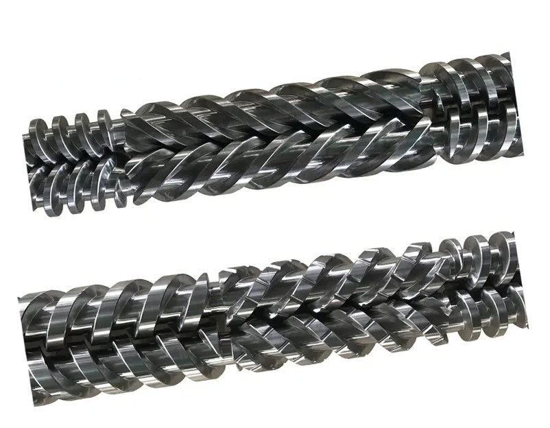 MIKROSAN MCV55 MCV67 MCV110 Parallel Twin Screw Barrel For PVC Pipe ...